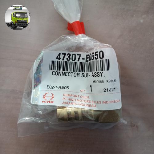 Jual 47037-E0650 Nepel Connector L Selang 14mm Hino Lohan - Jakarta ...