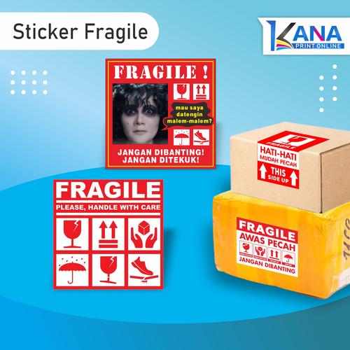 Jual Sticker Fragile / Cetak Stiker Label Pengiriman Awas Pecah unik ...