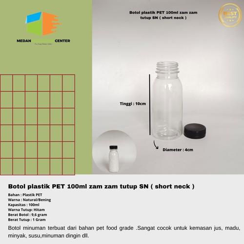 Jual Botol Plastik Zam zam 100ml / botol minuman / botol cantik / botol ...