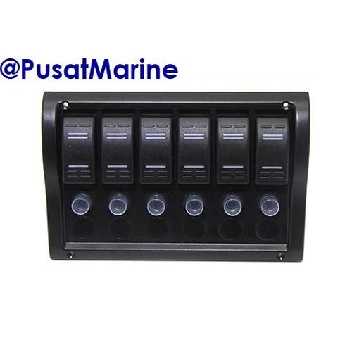 Jual [TERMURAH] Panel Saklar / Switch panel 6 gang 12 Volt DC - 10016-BK - Jakarta Barat ...
