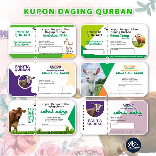 Jual CETAK KUPON QURBAN IDUL ADHA / PENGAMBILAN DAGING QURBAN IDUL ADHA ...