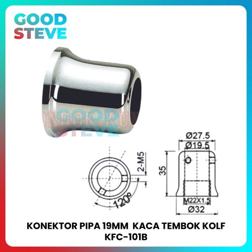 Jual Konektor Pipa 19mm Kaca ke Tembok KOLF KFC-101B Glass Clamp ...