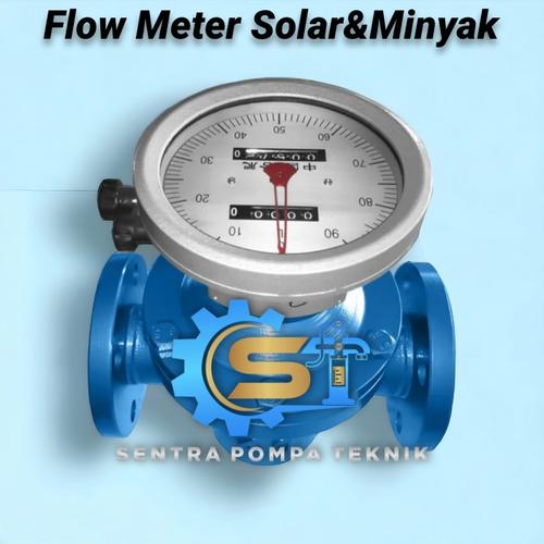 Jual Flow meter Solar Oval Gear Flow meter 1 1/2" Flowmeter Flange 1 ...