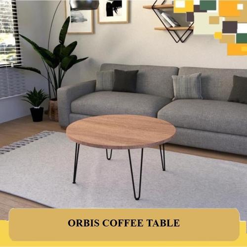 Promo MEJA TAMU/MEJA BULAT/ COFFEE TABLE ORBIS - White texture - Kota ...
