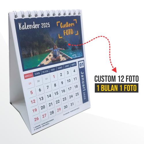 Jual Kalender Meja 2025 Custom Foto - P. Laser A5-7, Board - Kota ...