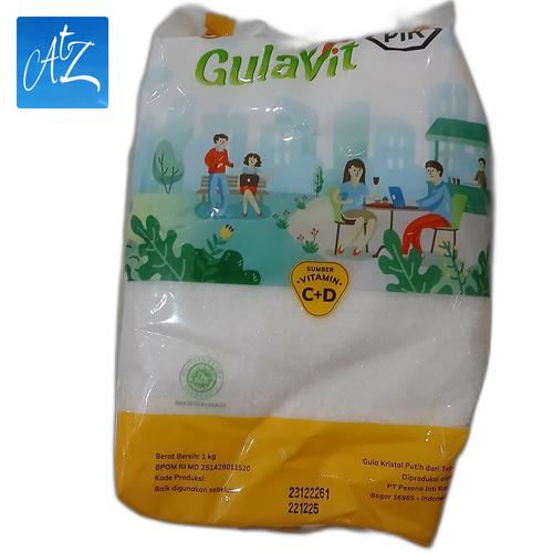 Jual Gula pasir kristal putih tebu halal PIR Gulavit Vitamin C + D 1kg ...