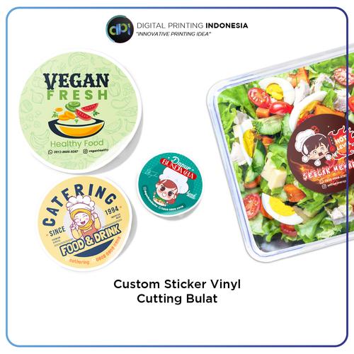 Jual CETAK STIKER VINYL LABEL BULAT MAKANAN KEMASAN - STICKER VINYL ...