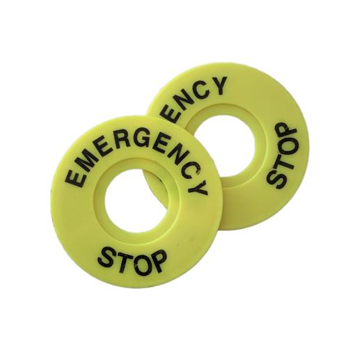 Jual Ring Penanda Emergency Push Button / Name Plate Emergency Stop ...