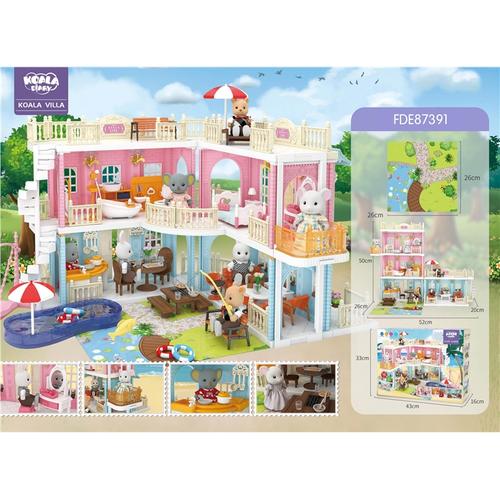 Jual koala diary villa play house koala doll house sylvanian alike ...