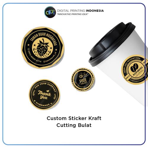 Jual Custom Stiker Kraft Label Kemasan Produk - Sticker Kraft Bulat ...
