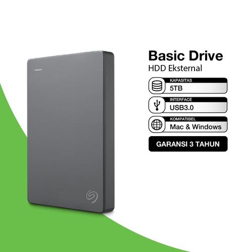 Jual Seagate Basic Portable HDD Hardisk Eksternal 5TB USB 3.0 5 TB Slim ...