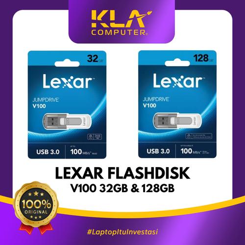 Promo Lexar Flashdisk JumpDrive V100 USB 3.0 Flash Drive - 32GB 128Gb ...