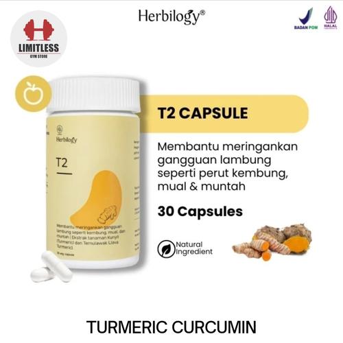 Promo T2 - Turmeric Curcumin 30 Capsules by Herbilogy Ekstrak Kunyit ...