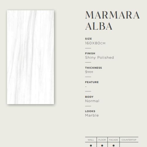 Jual GRANIT BIGSLAB MERK QUADRA TIPE MARMARA ALBA UK 160x80CM UNTUK ...