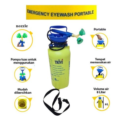Jual eyewash emergency portable bottle pressure sprayer station wall ...