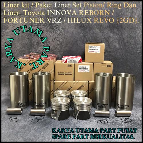 Jual Liner Kit/Paket Liner Set Piston/Ring Dan Liner Toyota Innova Reborn/Fortuner VRZ/Hilux ...