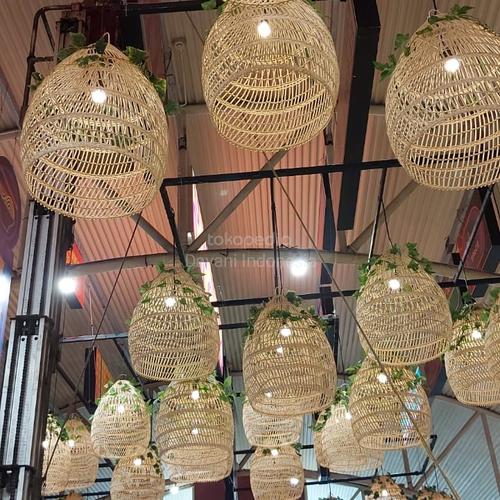 Promo Kap Lampu Gantung Rotan untuk Mall/Kafe/Hotel/Wedding Dayani ...