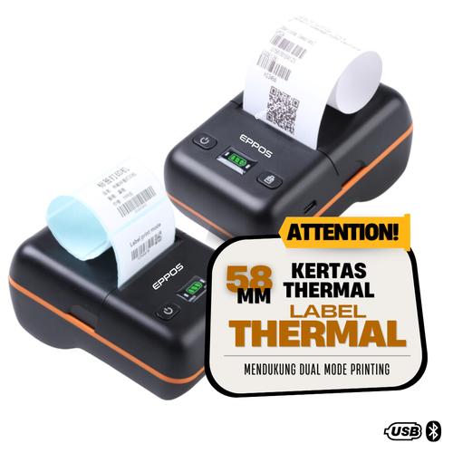Jual Mini Printer Bluetooth EPPOS EP5858L [Dual Mode] Cetak Struk Dan Resi Pengiriman - Kota ...