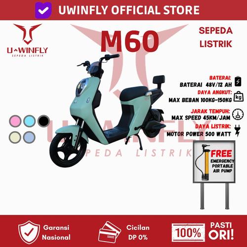Promo SEPEDA LISTRIK UWINFLY M60 Garansi Resmi - WHITE Cicil 0% 3x ...