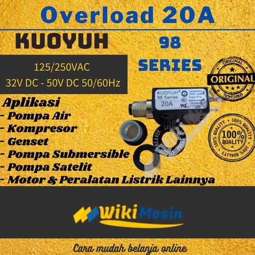 Jual NEW OVERLOAD THERMAL CIRCUIT BREAKER WOKEMA 20 AMPERE W66 SERIES ...