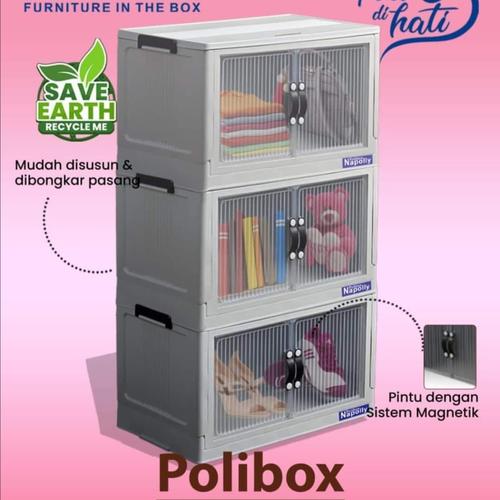 Jual Napolly Polibox 346 Lemari Susun 3 Container Box Lipat Laci Drawer ...