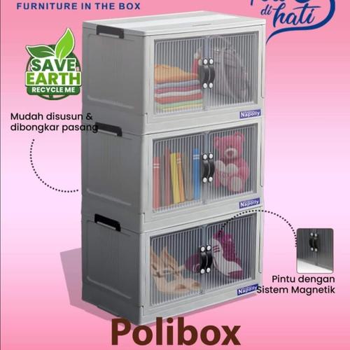 Jual Napolly Polibox 346 Lemari Susun 3 Container Box Lipat Laci Drawer ...