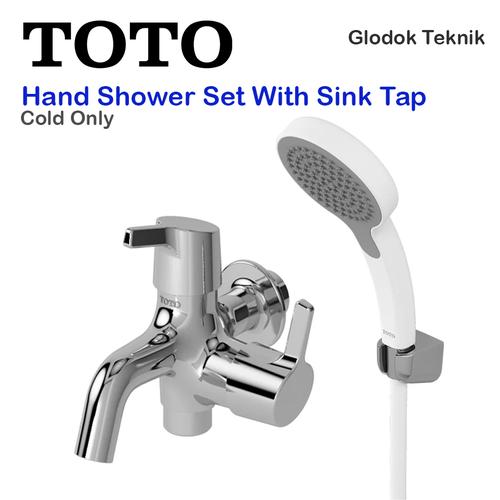 Jual TOTO Hand Shower Set With Sink Tap Kran double cabang dan Hand ...