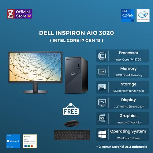 Promo DELL Inspiron 3020 Intel Core i7-13700 16GB/512GB SSD Win 11+ohs ...