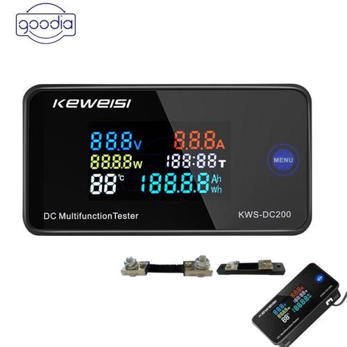 Jual KWS-DC200 KEWEISI DC AMPERE-VOLT-WATT-KWH METER DIGITAL 10A 50A 100A - 100A - Kota Medan ...