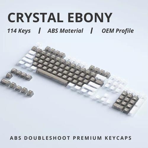 Jual Nekomech Transparent Keycaps Black and White Pyga - ABS ...