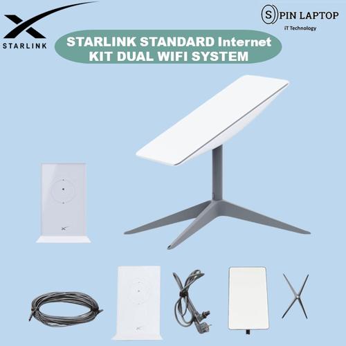 Jual STARLINK Standard Internet Kit Satellite Antenna & WiFi Router Kit ...