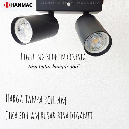 Jual Lampu dinding lampu plafon sorot spotlight 2 lampu flexible ...