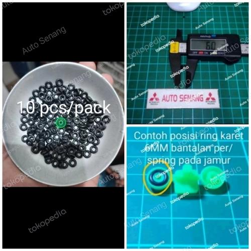 Jual Rep ring karet rubber soft hitam/black 6MM bantalan per/spring ...