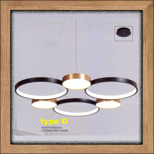 Jual lampu plafon gantung ring led linear modern minimalis elegan light ...