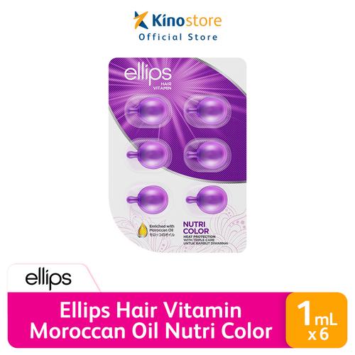 Promo Ellips Hair Vitamin Moroccan Oil Nutri Color Blister 6 Butir ...