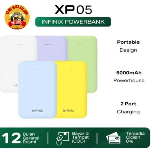 Jual Infinix Power Bank XP05 5000 mah Dual Port Type C & Mikro - Putih ...