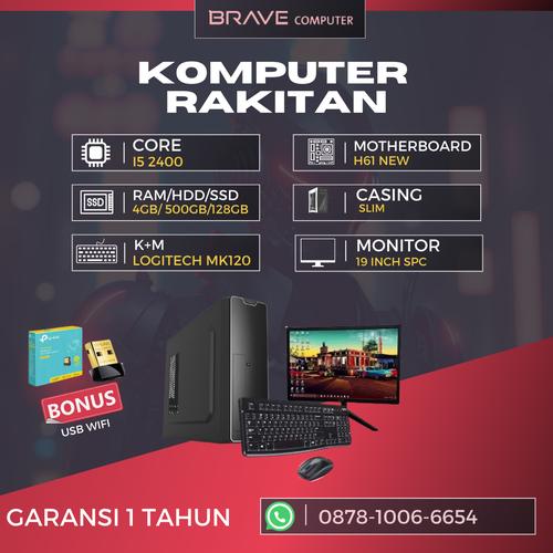 Jual Paket PC Komputer CPU Core I5 2400 Ram 4GB SSD 128GB HDD 500GB ...