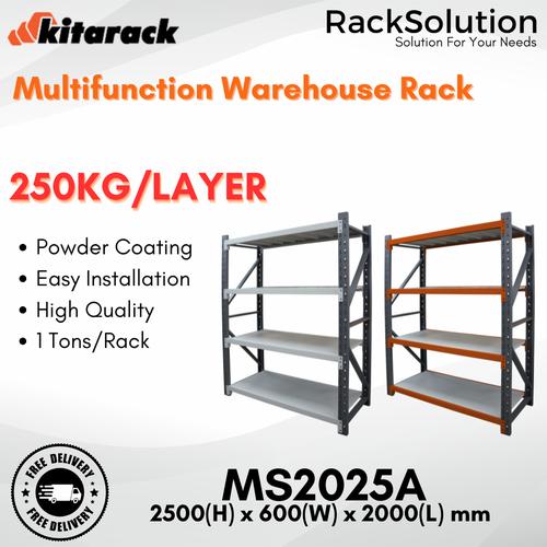 Jual MS2025 Warehouse Rack 2.5 Meter Abu Series 4 Susun Rak Gudang ...