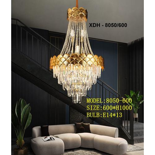 Promo SL8050-600 LAMPU GANTUNG HIAS MINIMALIS MODERN KRISTAL VOID TANGGA RUANG TAMU KAMAR TIDUR ...