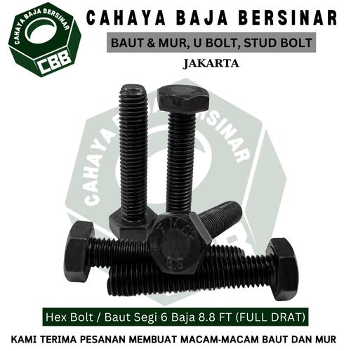 Jual Hex Bolt / Baut Segi 6 Baja 8.8 FT (FULL DRAT) M16 - 2.0 - M16 x ...