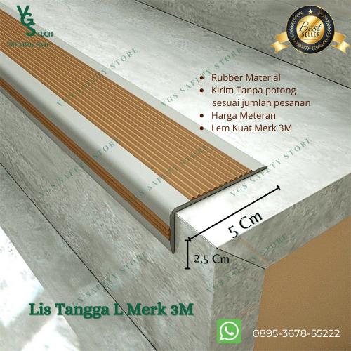 Promo Lis tangga Pengaman Anti Slip type L 5cm Step Nosing + Perekat 3M ...