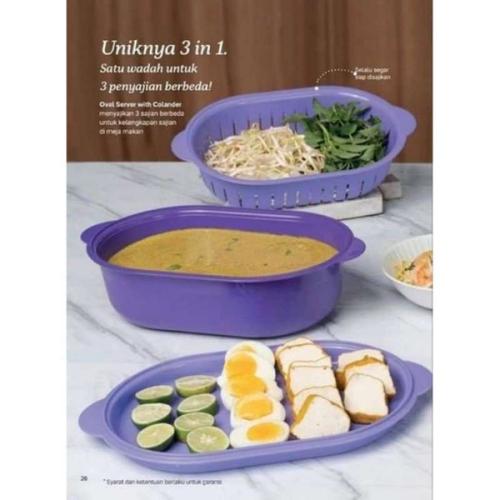 Jual TUPPERWARE Oval Server with Collander WADAH SAYUR - Jakarta Utara - AE GLOBAL STORE | Tokopedia