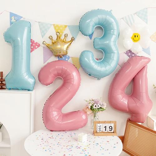 Jual Angka 80cm Pastel/Macaron/Balon Angka Besar 32in/Number Foil ...