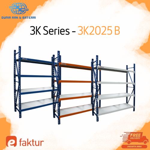 Jual Rack gudang besi 300kg/ layer 2,5m 4susun panjang 2m Biru - Biru ...