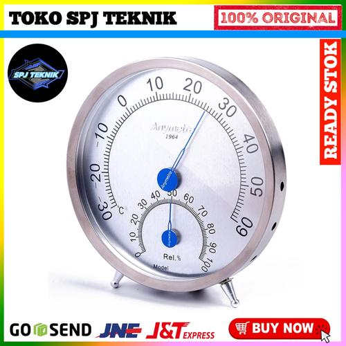 Jual ANYMETRE Hygrometer Thermometer Stainless SS430 Analog Termometer ...