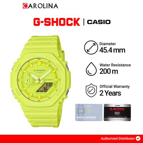 Promo Jam Tangan Pria Casio G-shock GA-2100-9A9 Analog Digital Yellow ...