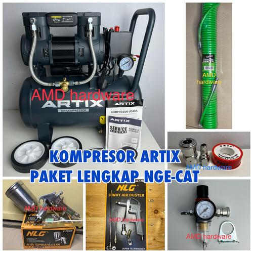 Jual KOMPRESOR PAKET LENGKAP NGE CAT & ISI ANGIN Compressor Oilless ...