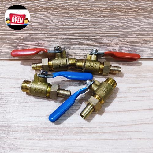Jual Stop Kran Keran Angin Kompresor 1/4 Kuningan Drat Kran Gas ...