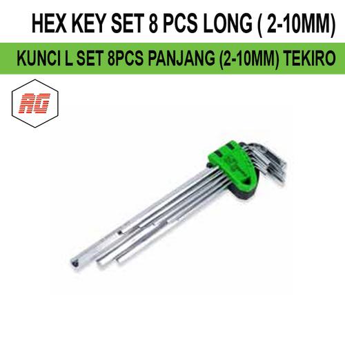 Jual TEKIRO Kunci L Set 8Pcs Panjang /TEKIRO Hex Key Set 8Pcs Long (2 ...