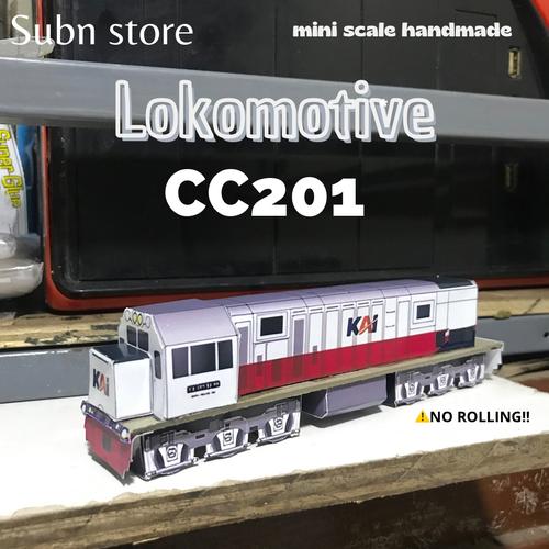 Jual Miniatur Papercraft Lokomotif CC201 Berbahan Duplek Detailing ...